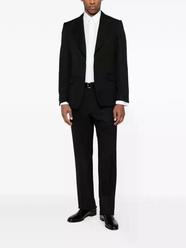 LARDINI Peaked-lapel Jacket - Black