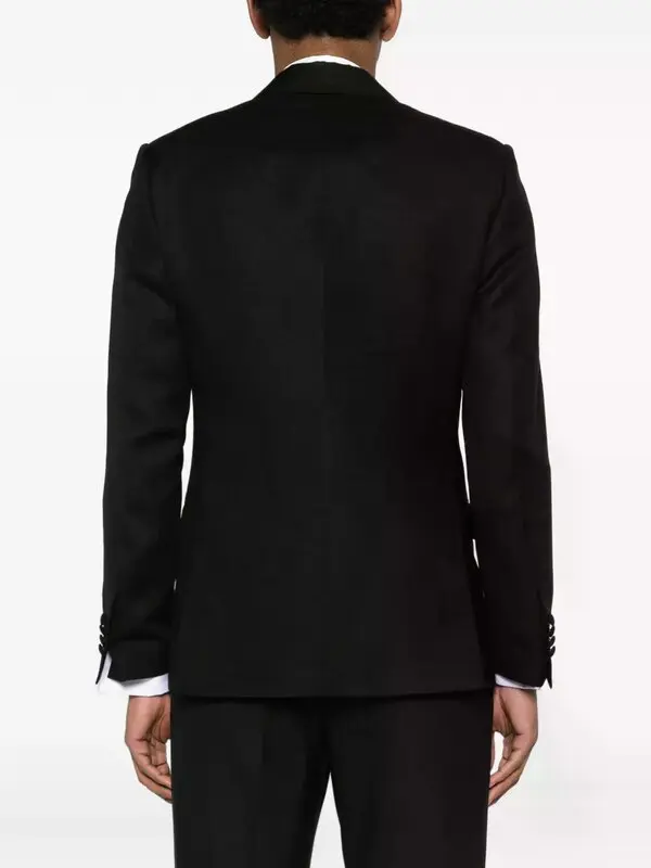 LARDINI Peaked-lapel Jacket - Black