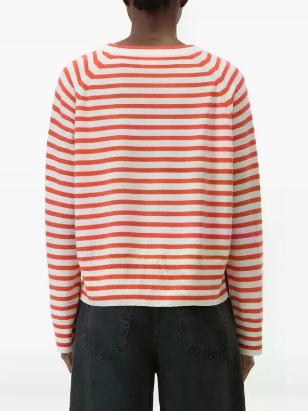 Closed Striped Crew Neck Long Sleeve Top