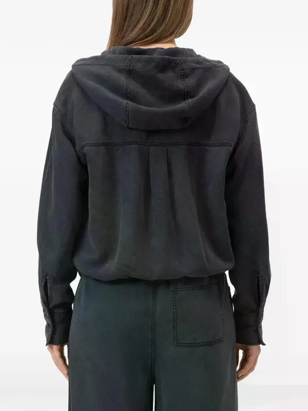 Closed Hooded Buttoned Shirt