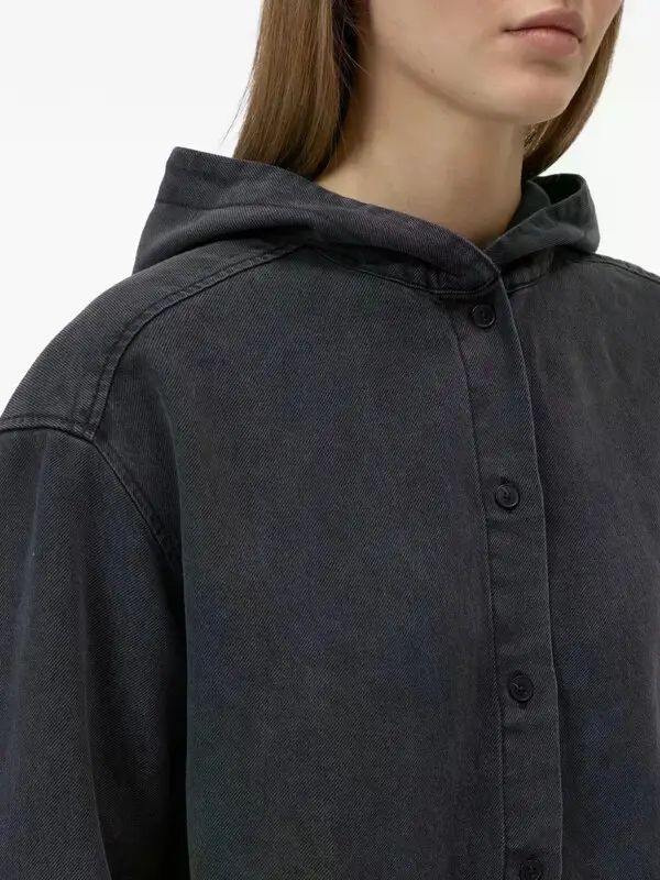 Closed Hooded Buttoned Shirt