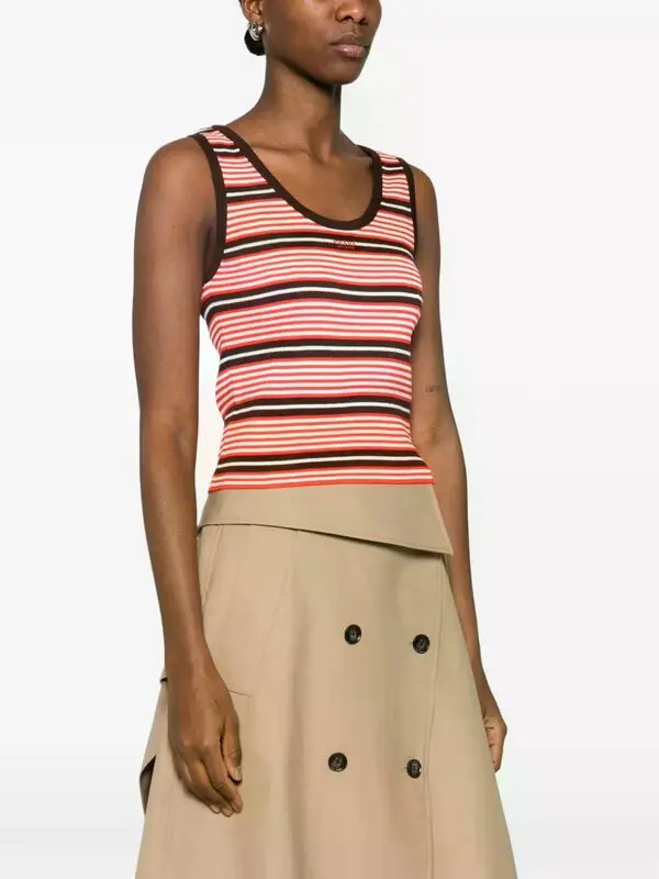 Prada Striped Sleeveless Top