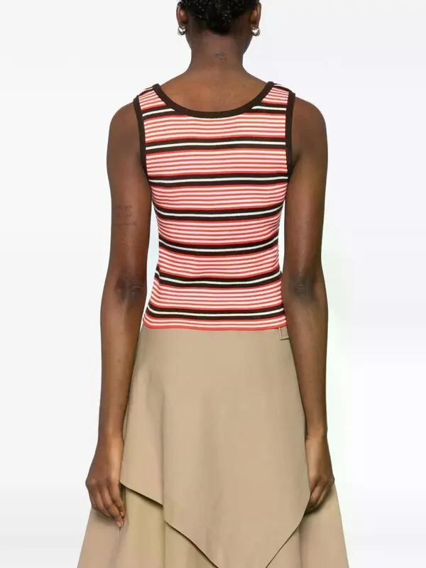 Prada Striped Sleeveless Top