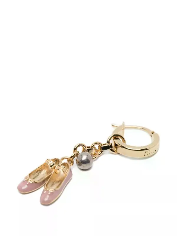 Miu Miu Enamel And Pearl Pendant Earrings