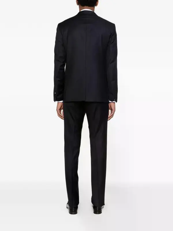 Tagliatore Shawl Collar Single-breasted Suit - Blue