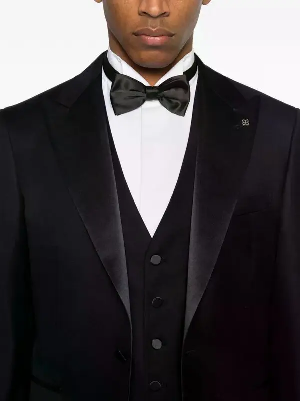 Tagliatore Shawl Collar Single-breasted Suit - Blue