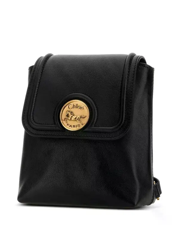 Chloé Mini Horse Medal Backpack - Black
