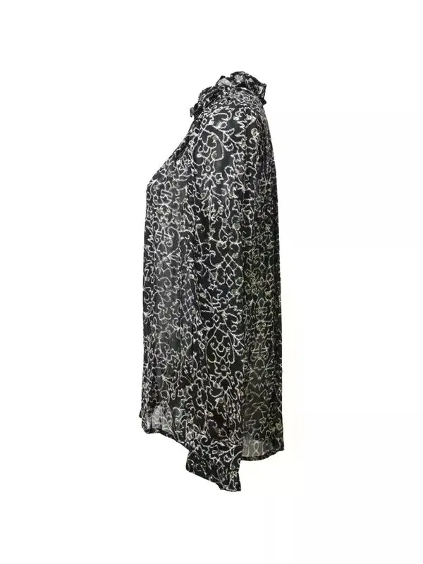 Ba&sh Amelia Printed Long-sleeve Blouse