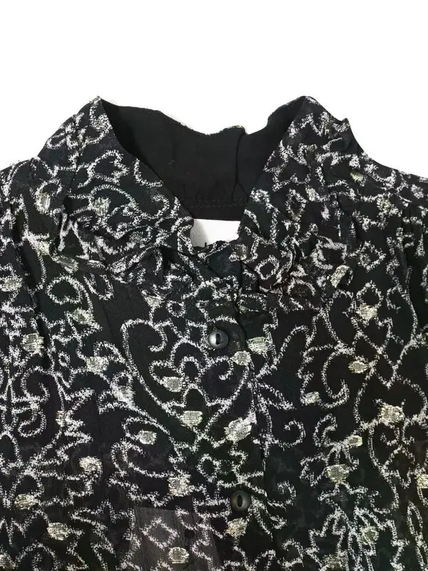Ba&sh Amelia Printed Long-sleeve Blouse