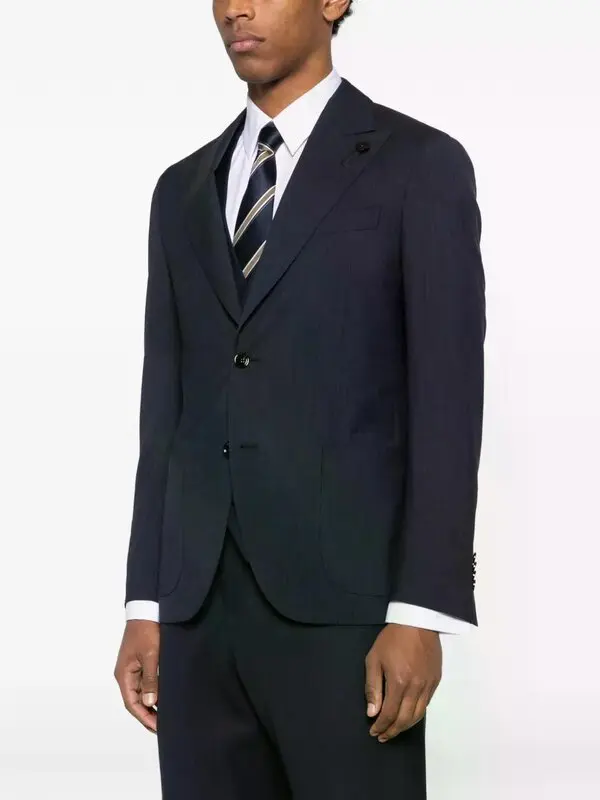 LARDINI Virgin-wool Jacket - Blue