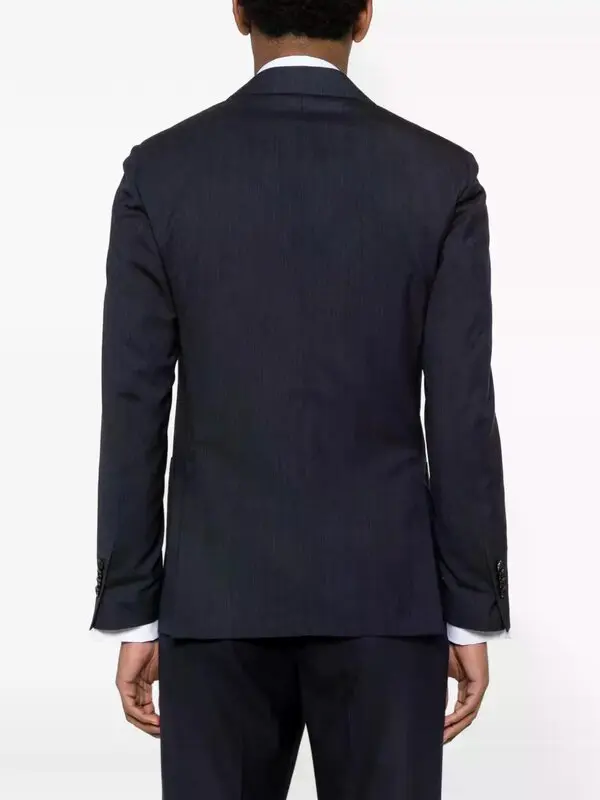 LARDINI Virgin-wool Jacket - Blue