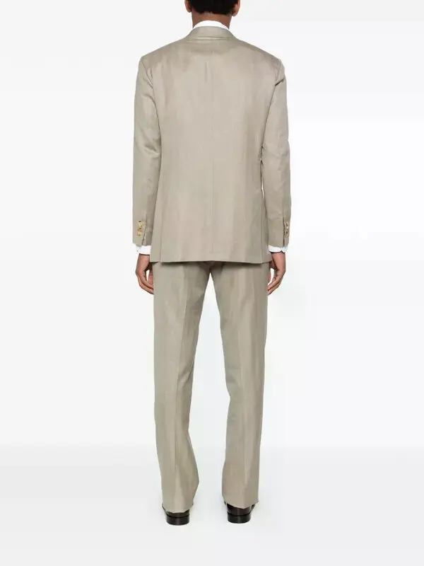 Kiton Double-breasted Suit - Neutrals