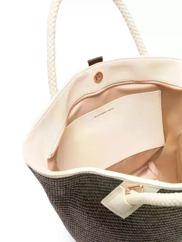 ALEXANDER SMITH Large Braided-handle Tote Bag