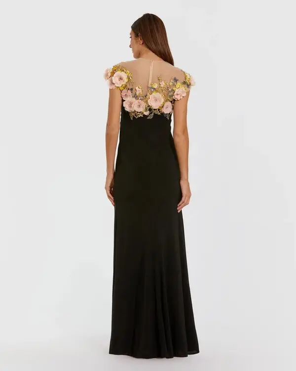 Mac Duggal Embellished Jersey Column Gown