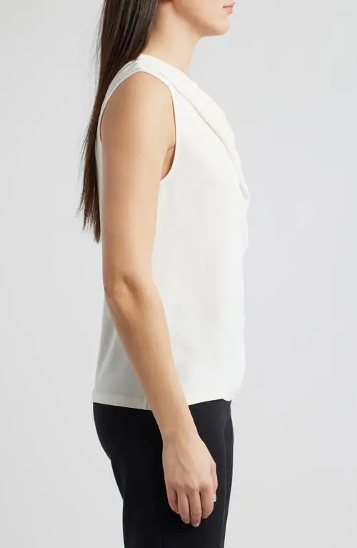Anne Klein Asymmetric Sleeveless Cowl Neck Top