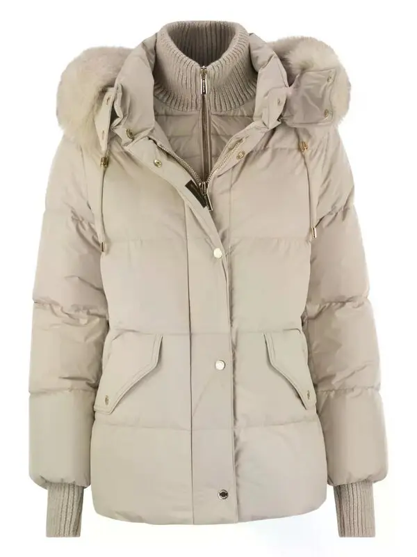 MOORER Quilted Hooded Jacket