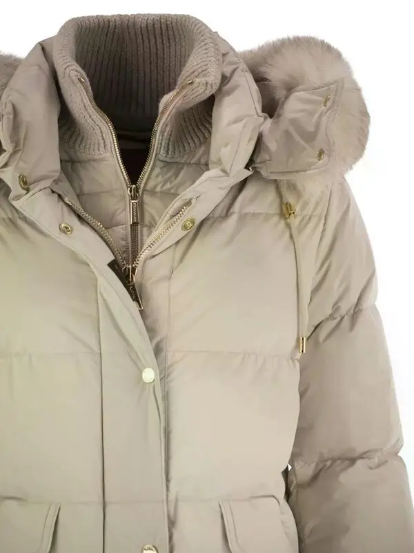 MOORER Quilted Hooded Jacket