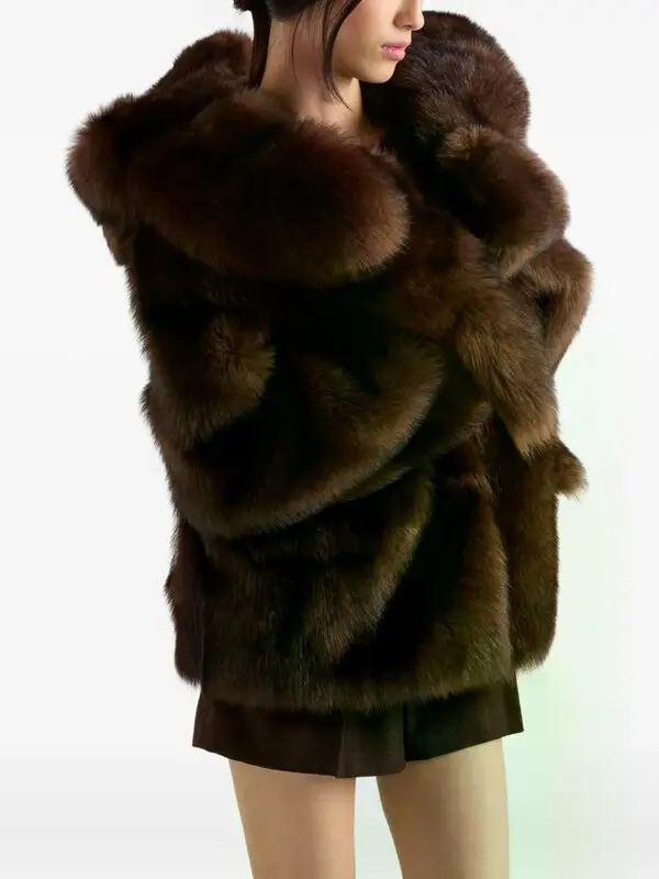 Prada Hooded Shearling Jacket