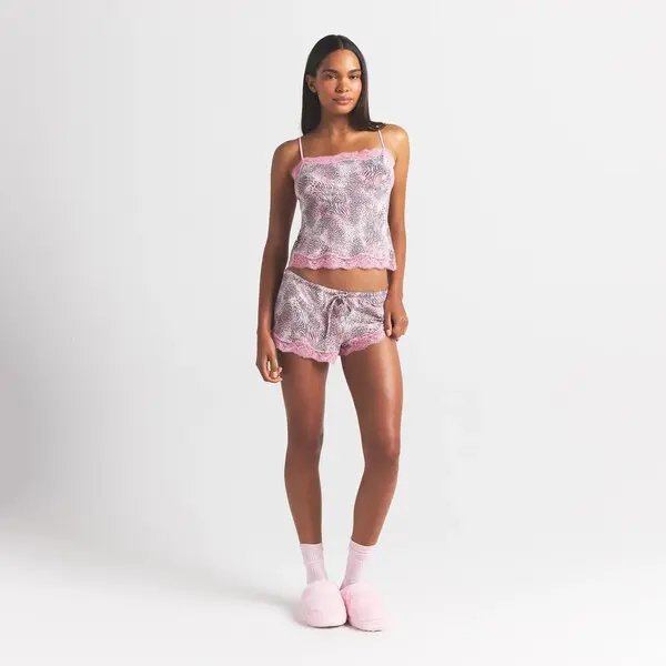 SKIMS Sleep Lace Cami And Short Set - Bloom Mini Multi Animal