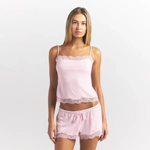 SKIMS Sleep Lace Cami And Short Set - Bloom