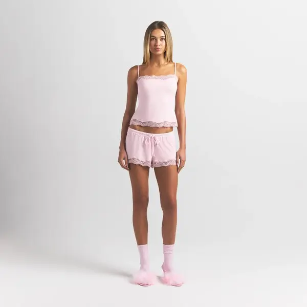 SKIMS Sleep Lace Cami And Short Set - Bloom