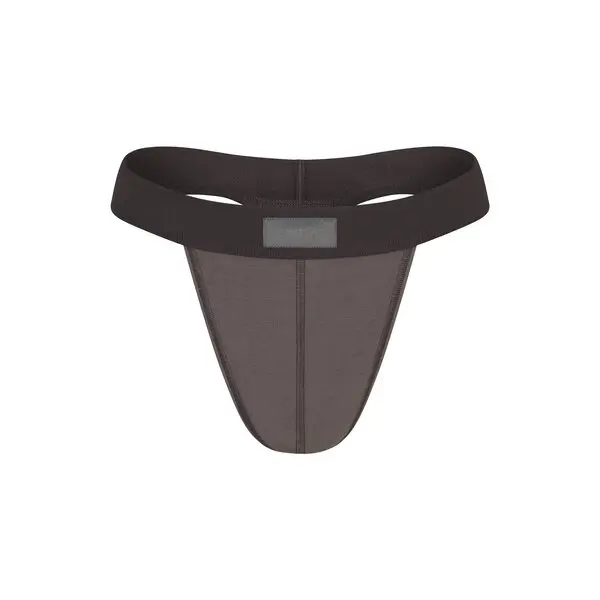 SKIMS Cotton Thong - Washed Gunmetal