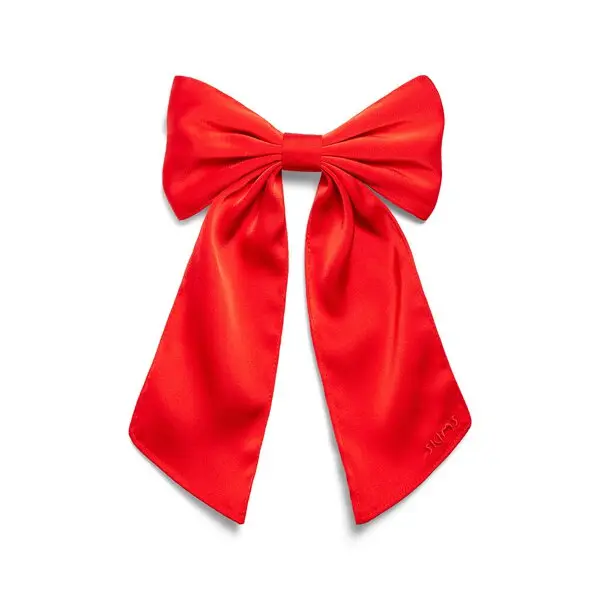 SKIMS Satin Bow Barrette - Ruby