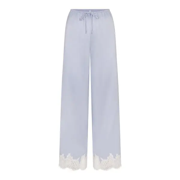 SKIMS Silk Lace Straight Leg Pant - Periwinkle Contrast