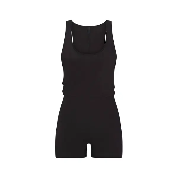 SKIMS Worn In Jersey Heart Onesie - Washed Onyx