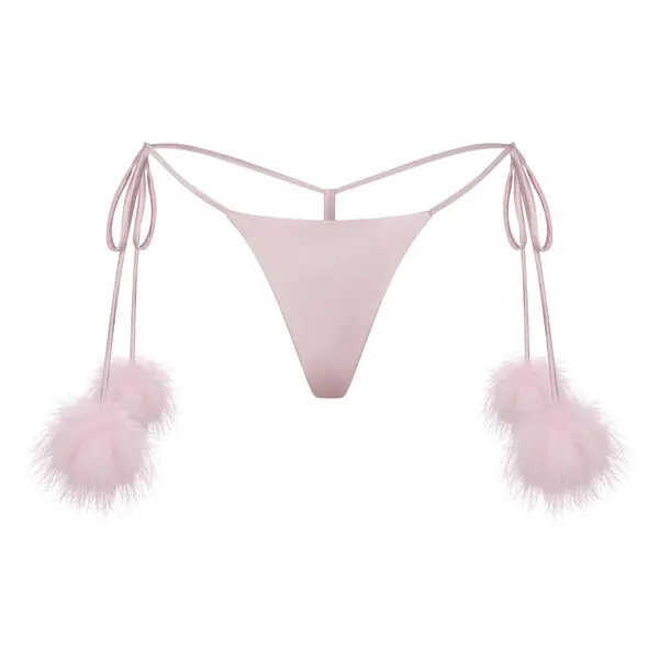 SKIMS Novelty Intimates Pom Pom Bralette And Thong Set