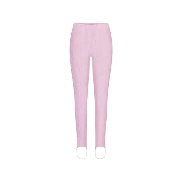 SKIMS Stretch Lace Stirrup Legging - Baby Pink