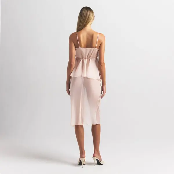 SKIMS Tie Side Midi Skirt - Primrose