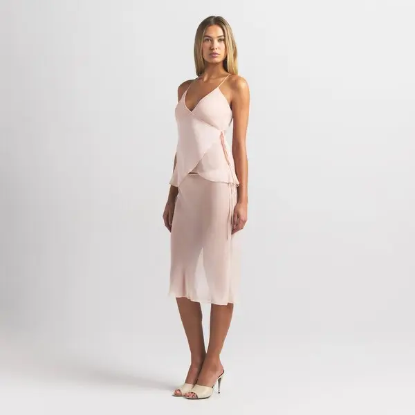 SKIMS Tie Side Midi Skirt - Primrose