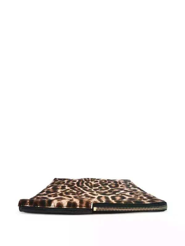 LANVIN Leopard-print Zipped Clutch