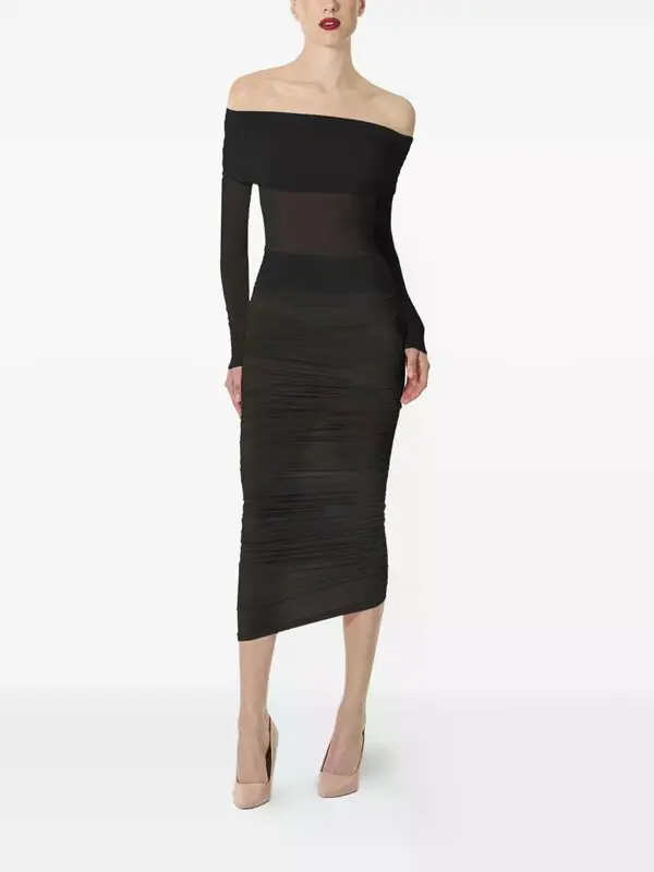 Wolford Sheer Drape Long-sleeved Top - Black
