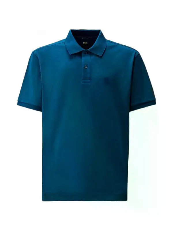 C.P. COMPANY Metropolis Series Stretch Piquet Short-sleeve Polo Shirt - Blue