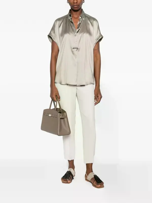 Brunello Cucinelli Button Blouse - Green