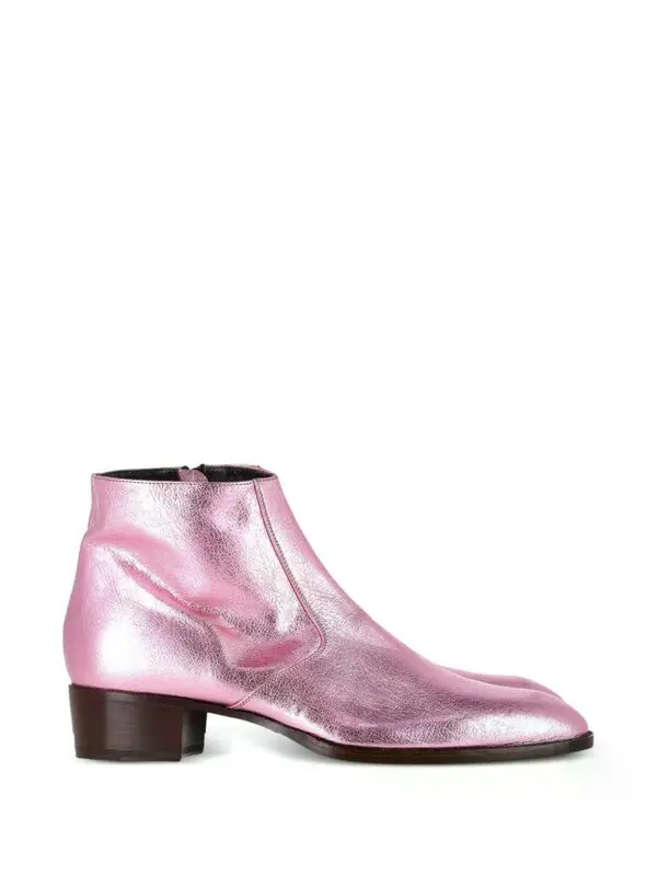 Saint Laurent Almond-toe Ankle Boots