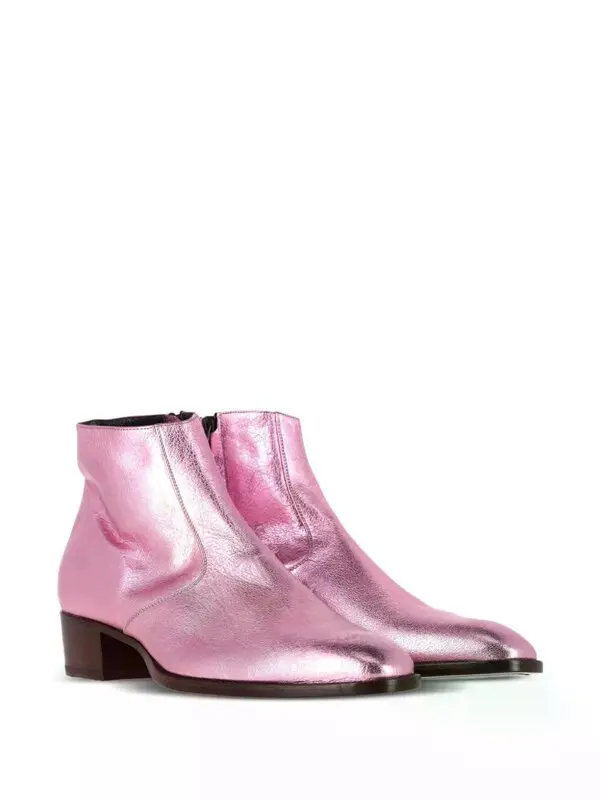 Saint Laurent Almond-toe Ankle Boots
