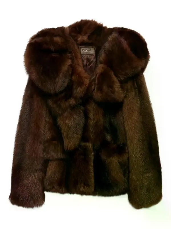 Prada Hooded Shearling Jacket
