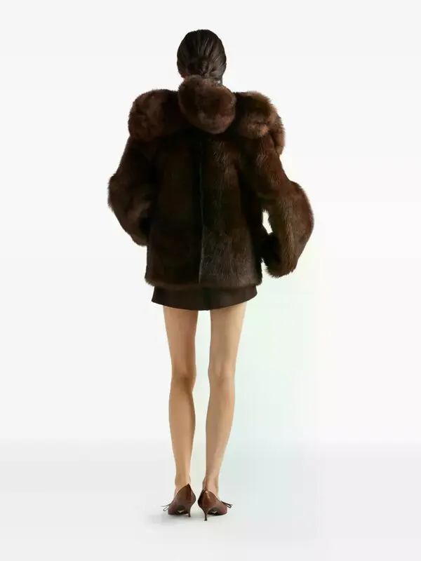 Prada Hooded Shearling Jacket