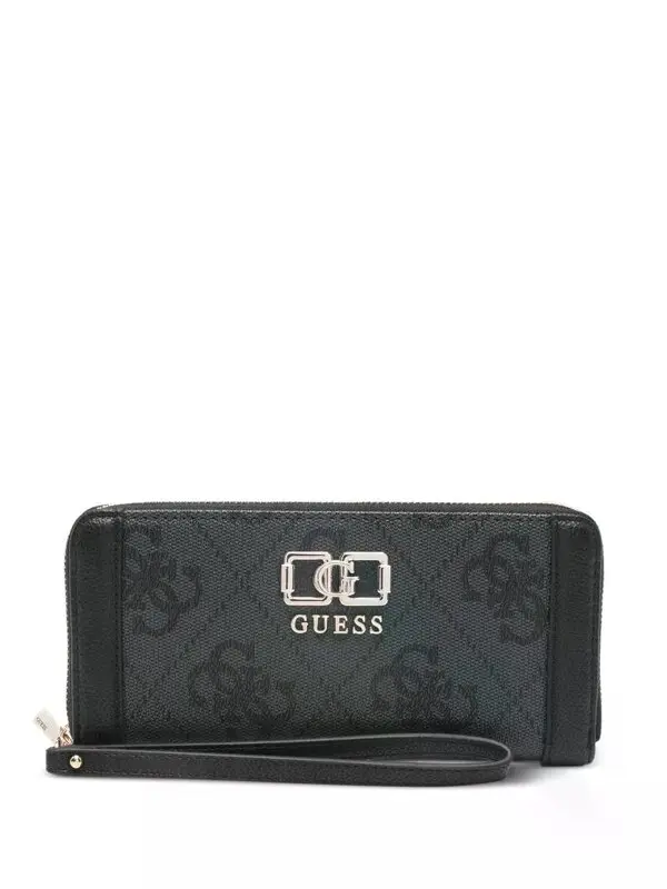 Guess Karnilla Logo Monogram Wallet - Black