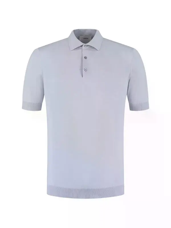LARDINI Fine-knit Polo Shirt - Blue