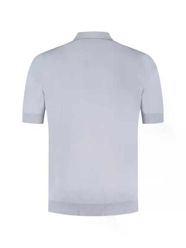 LARDINI Fine-knit Polo Shirt - Blue