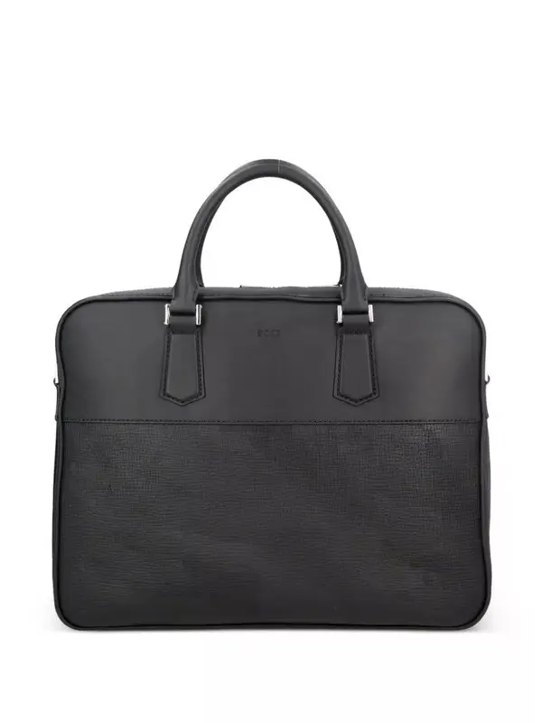 BOSS Textured Top-handle Tote Bag - Black