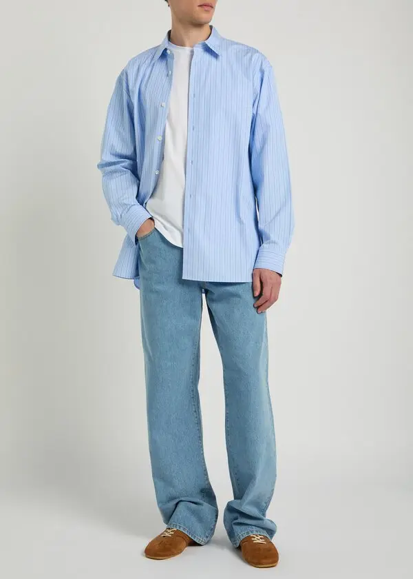 Dries Van Noten Croom Pinstriped Cotton-poplin Shirt