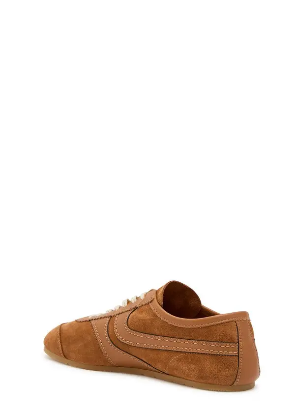 Dries Van Noten Panelled Leather And Suede Sneakers