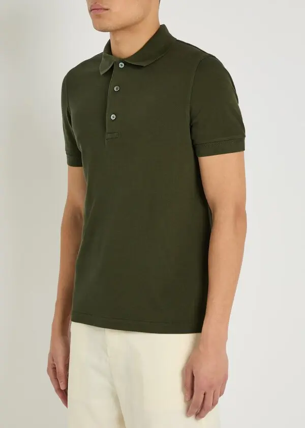 TOM FORD Logo-embroidered Piqué Polo Shirt