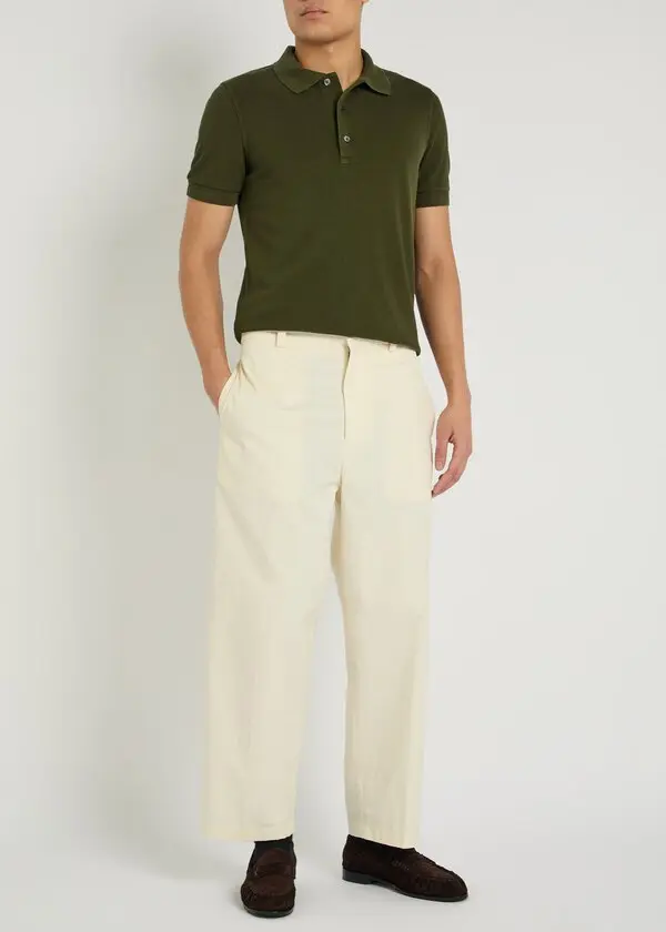 TOM FORD Logo-embroidered Piqué Polo Shirt