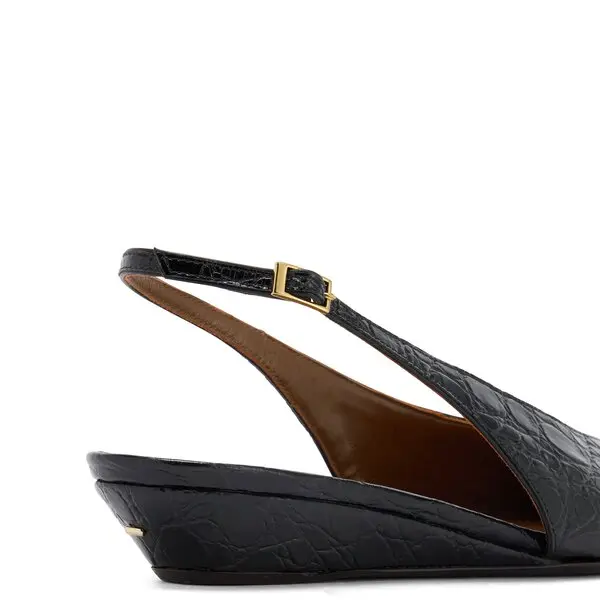 GIUSEPPE ZANOTTI Virginia Wedge Slingback Ballet Flats - Black